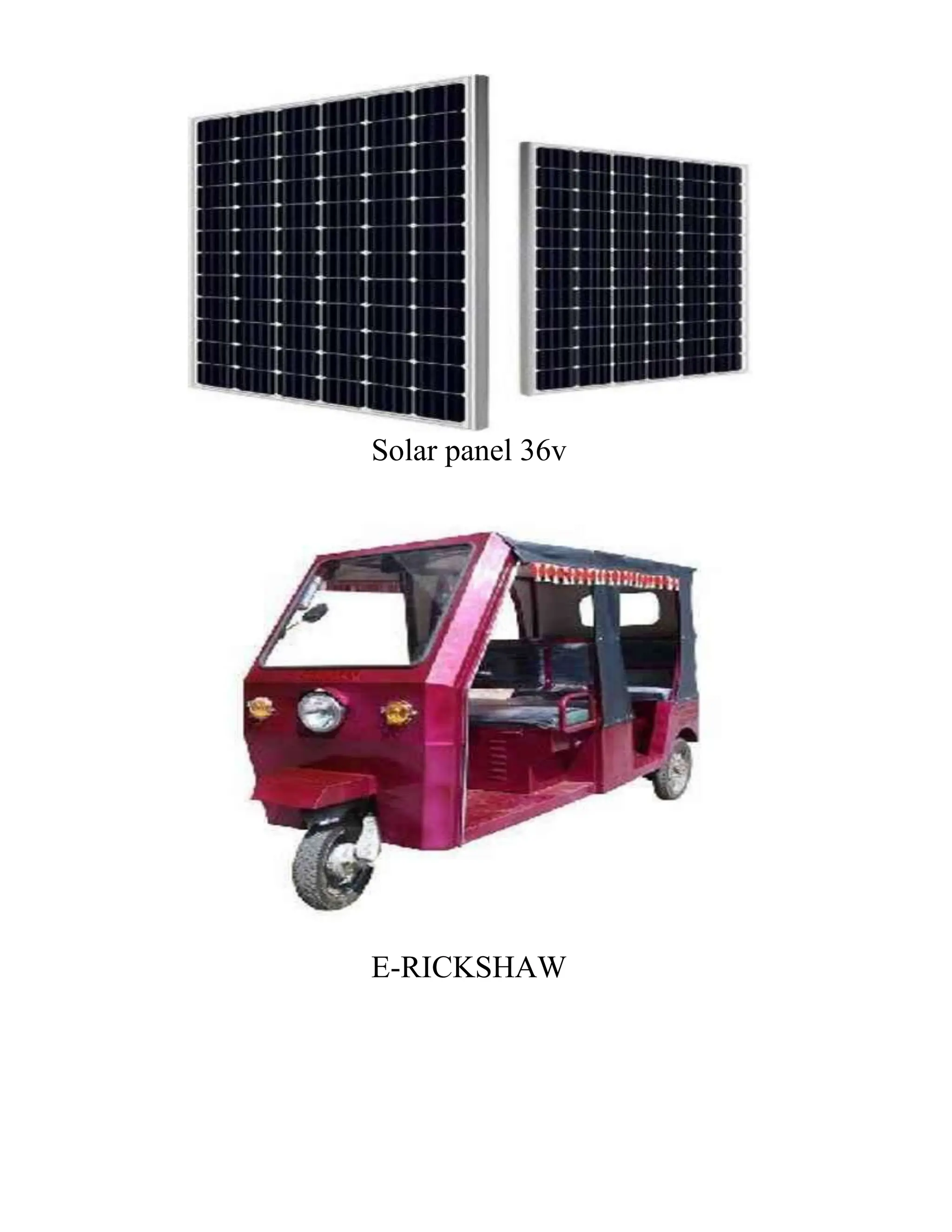 Solar based e rikshaw to reduce electricity consumption | DOCX