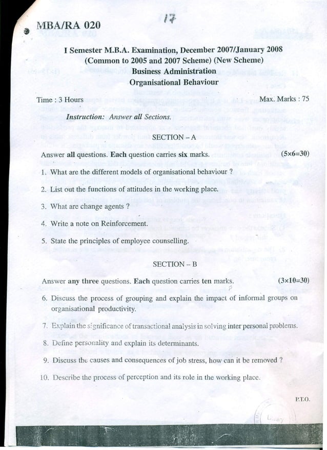 Mysore university question bank OB | PDF