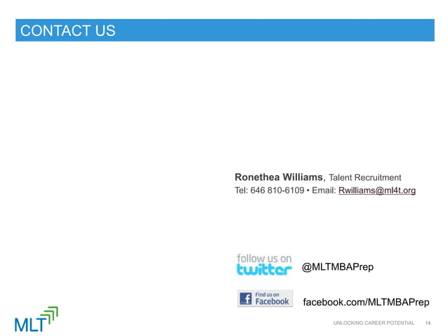MLT MBA Prep Presentation | PPT