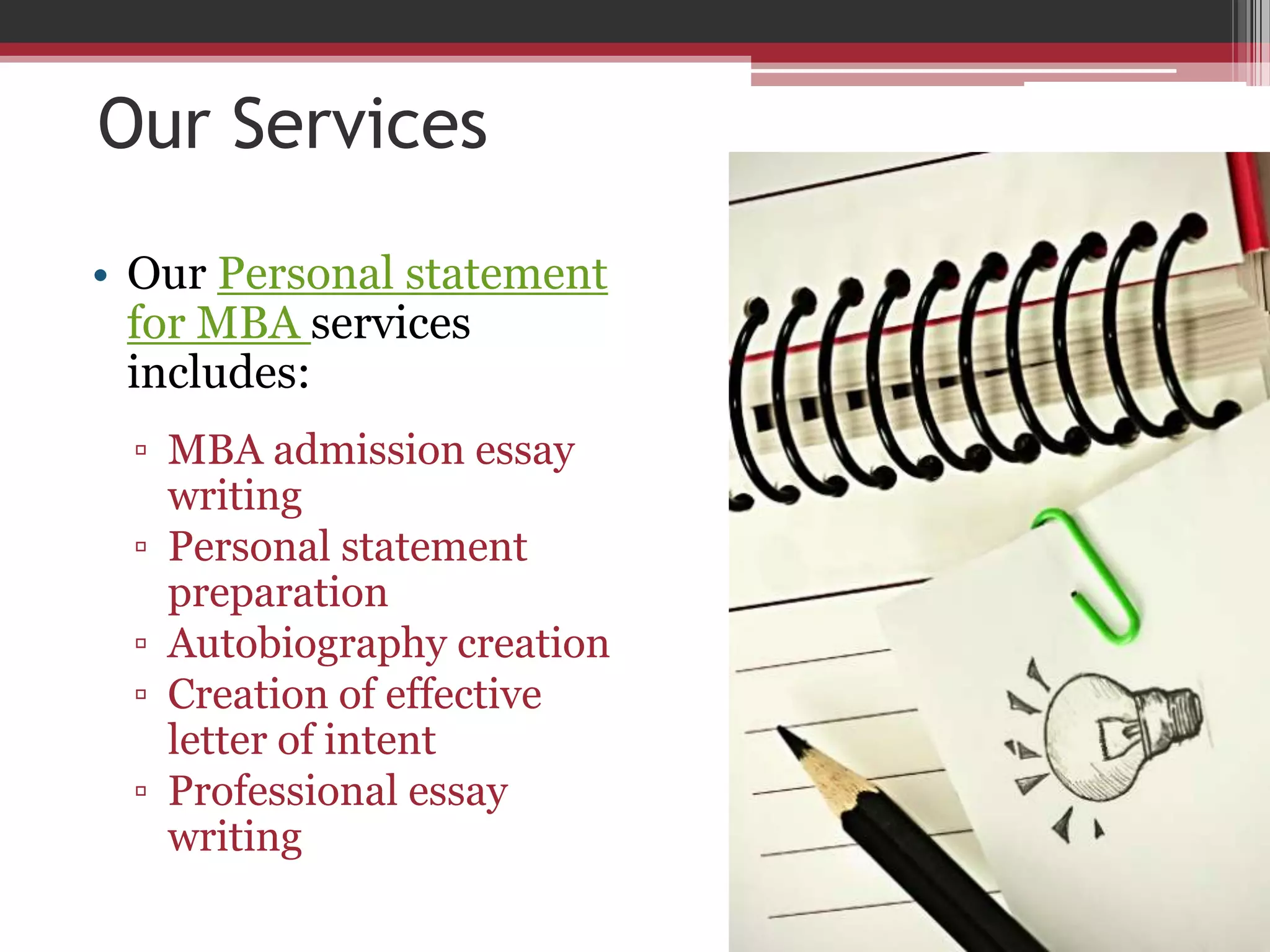 Mba personal statement.org