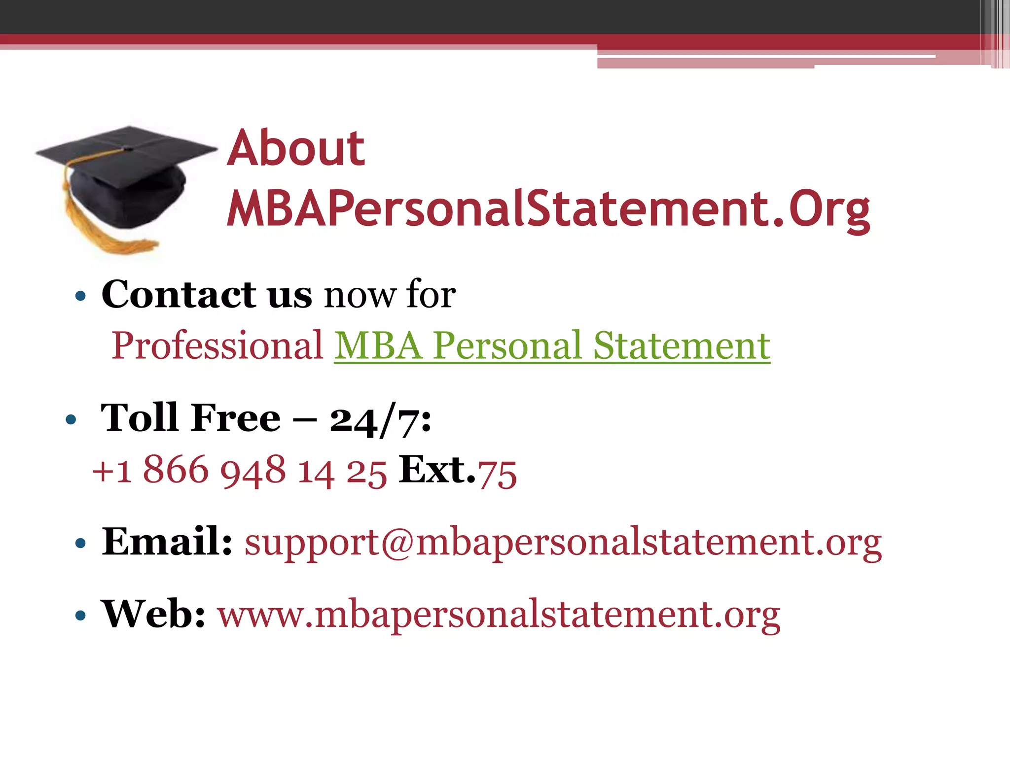 Mba personal statement.org
