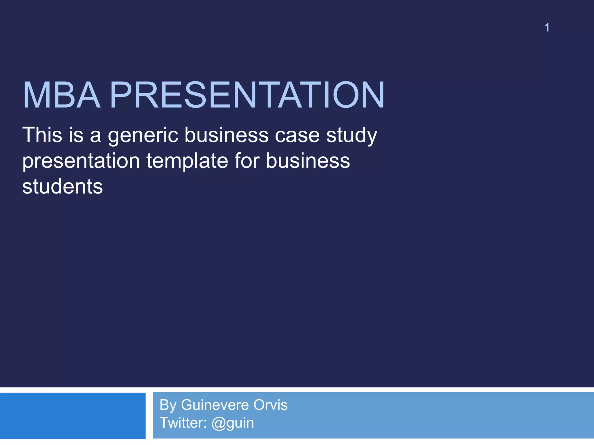 MBA case study presentation template | PPTX