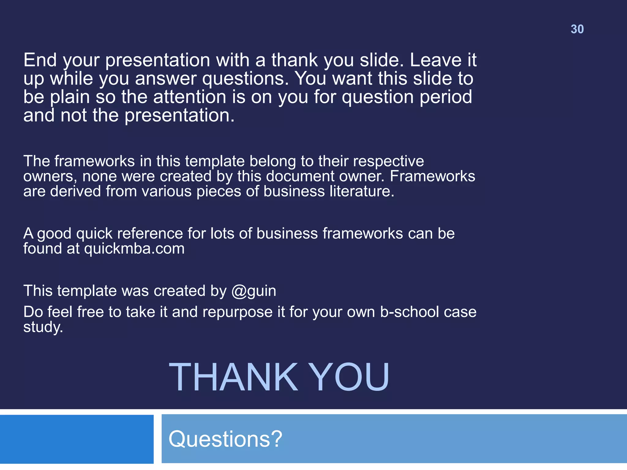 MBA case study presentation template | PPTX