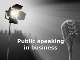 Public Speaking in Business - example slides | PPTX
