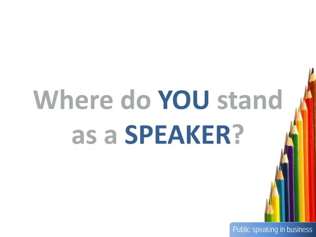 Public Speaking in Business - example slides | PPTX