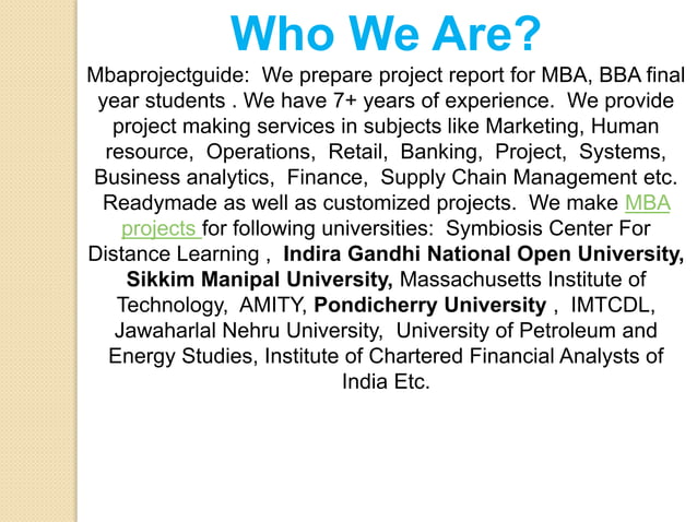 MBA In Operations Management | PPTX | Business Administration | Business