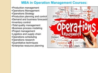 MBA In Operations Management | PPT