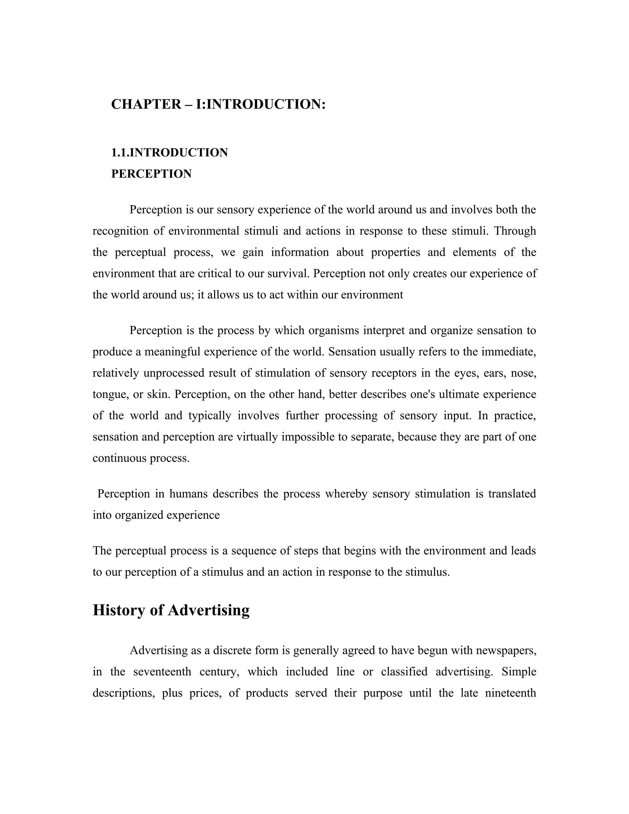 Mba project on advertising | DOC