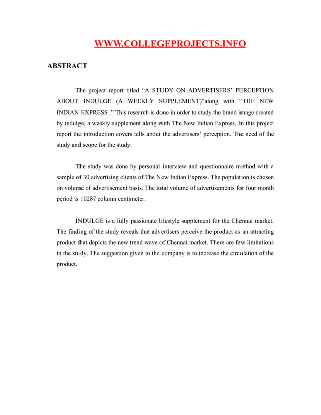 Mba project on advertising | DOC | Advertising Industry | Industries