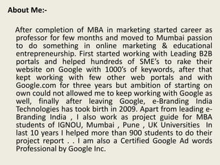 Mba project report of yashwantrao chavan maharashtra open university | PPTX