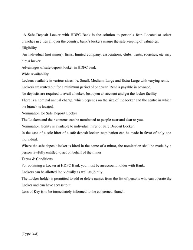 Mba project report_on_hdfc_bank (Final Year Project) | DOC