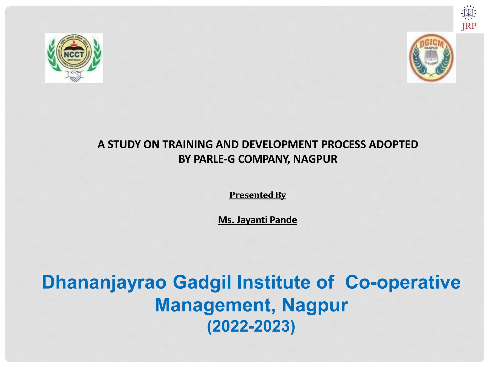 MBA Project Report ppt By Jayanti Pande.pdf