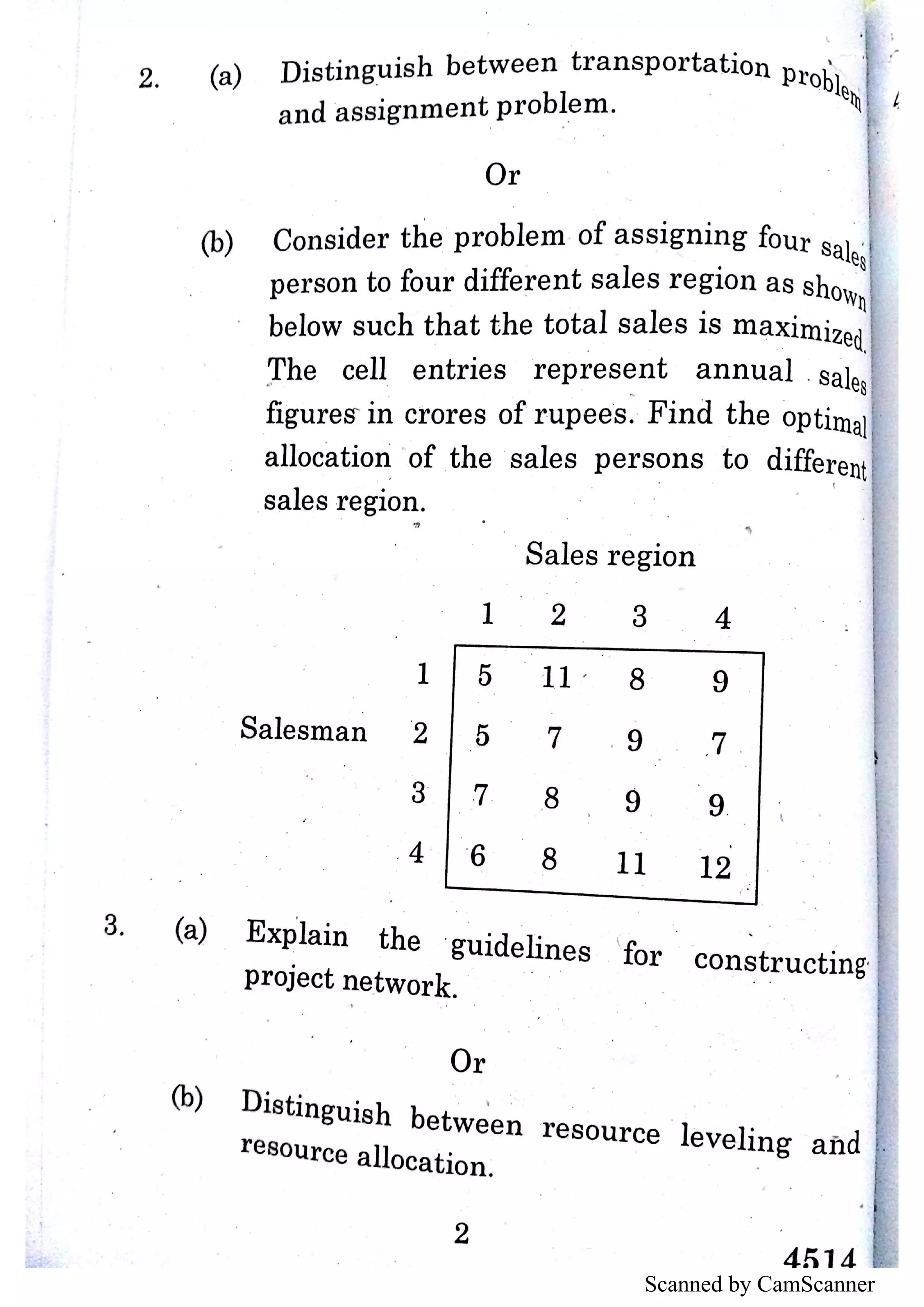Bharathiar University - MBA Question Paper - Quantitative Techniques ...