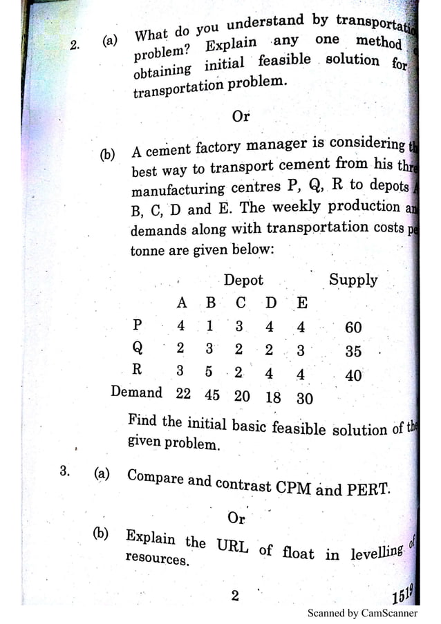 Bharathiar University - MBA Question Paper - Quantitative Techniques ...