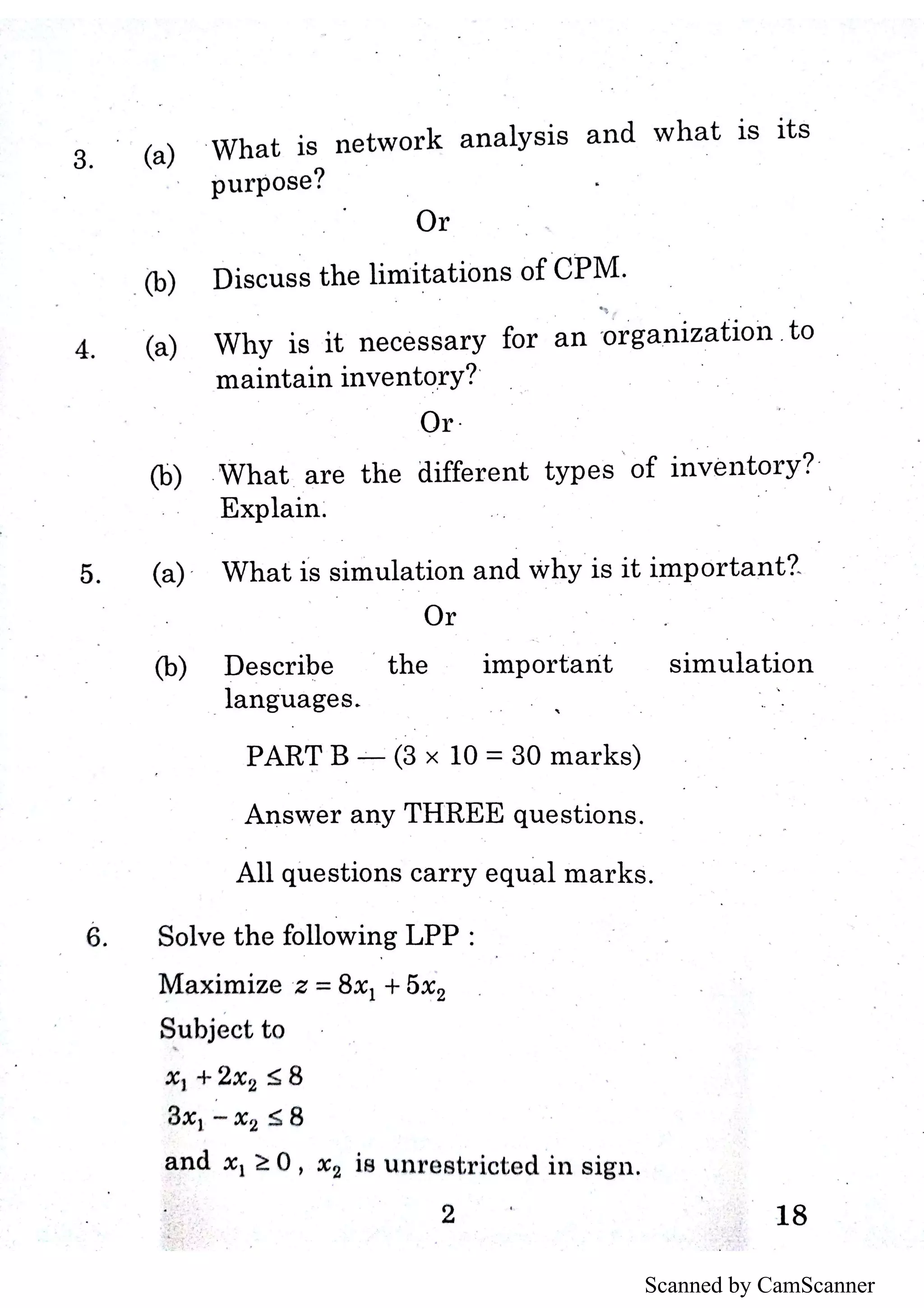 Bharathiar University - MBA Question Paper - Quantitative Techniques ...