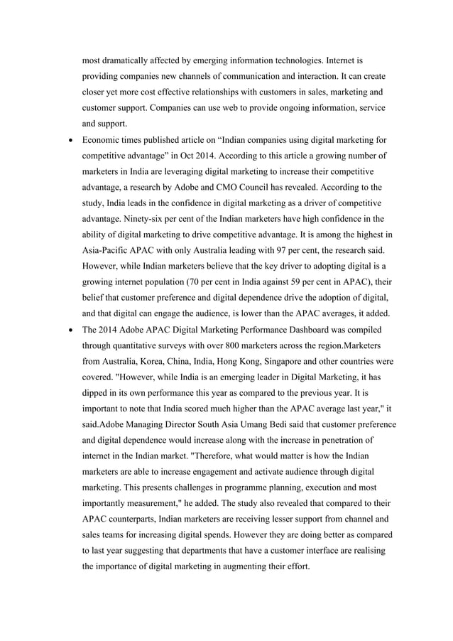 A STUDY ON DIGITAL MARKETING AND IT'S IMPACT ON REVENUE GENERATION ...