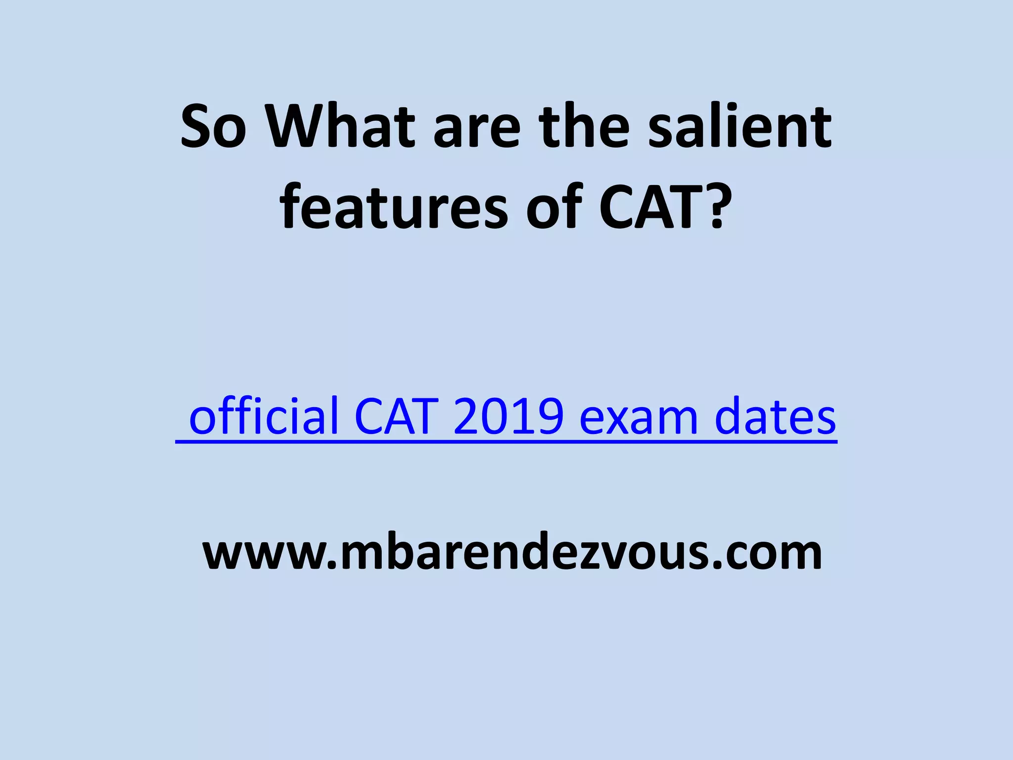 CAT exam facts | PPT