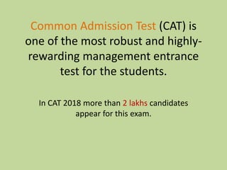 CAT exam facts | PPTX