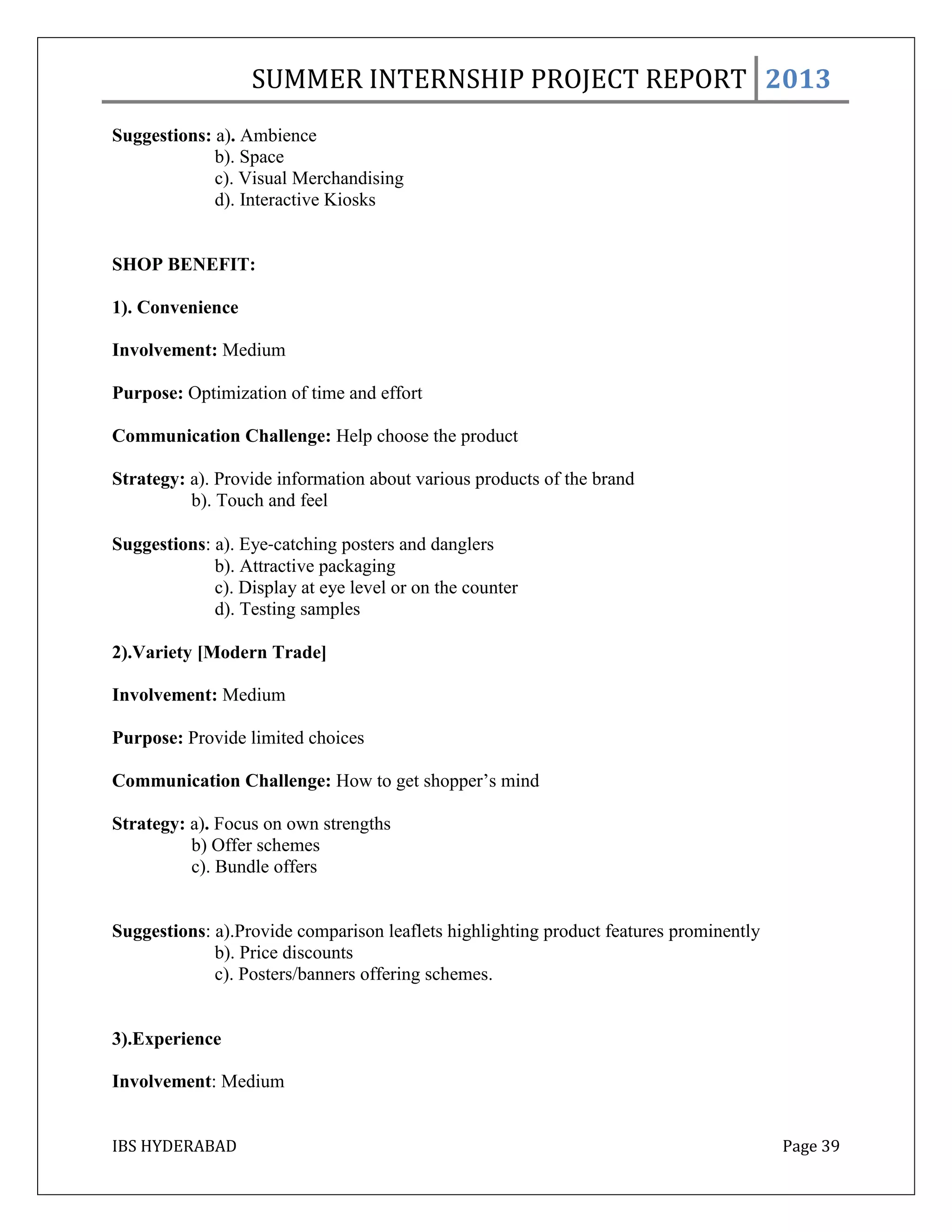 MBA Summer Internship Project Report | PDF