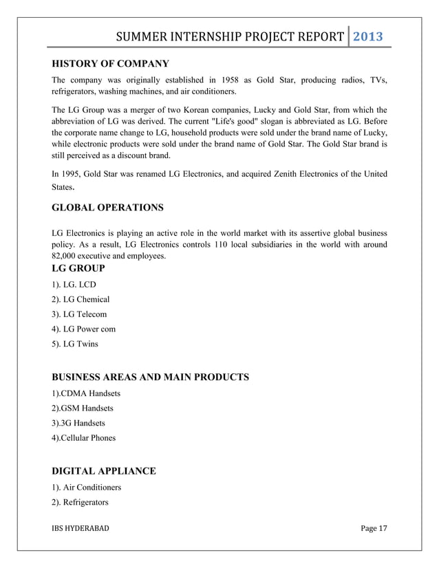 MBA Summer Internship Project Report | PDF | Marketing and Advertising ...