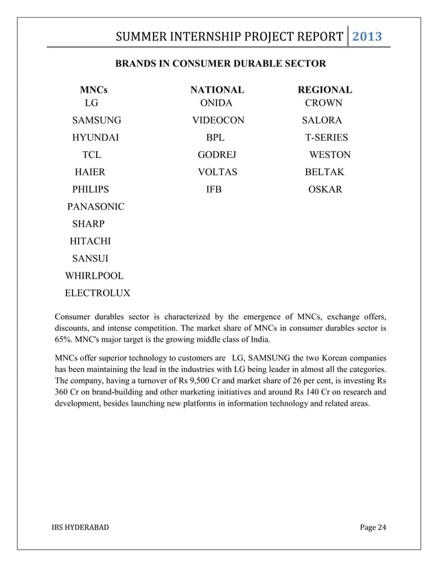 MBA Summer Internship Project Report | PDF | Marketing and Advertising ...