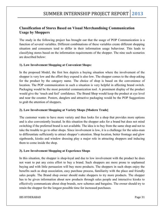 MBA Summer Internship Project Report | PDF | Marketing and Advertising ...