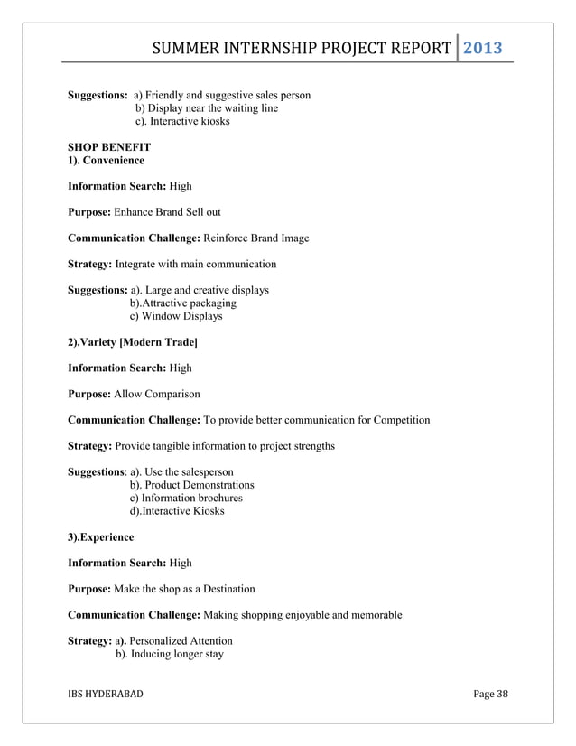 MBA Summer Internship Project Report | PDF | Marketing and Advertising ...