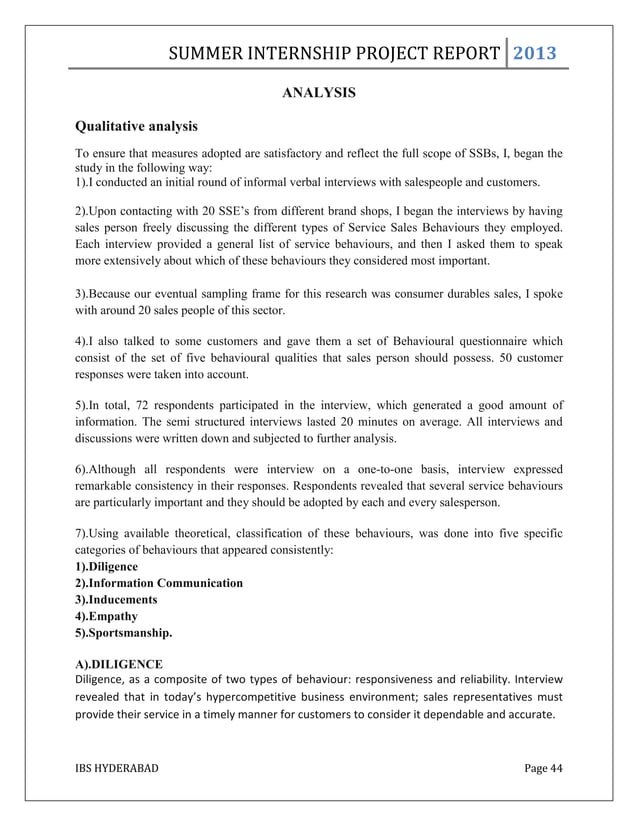 MBA Summer Internship Project Report | PDF | Marketing and Advertising ...