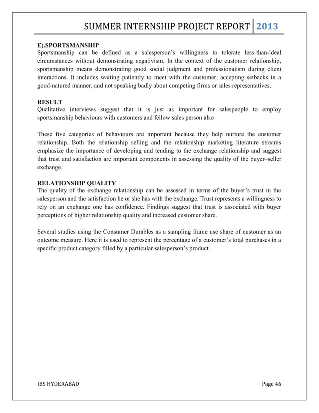 MBA Summer Internship Project Report | PDF | Marketing and Advertising ...