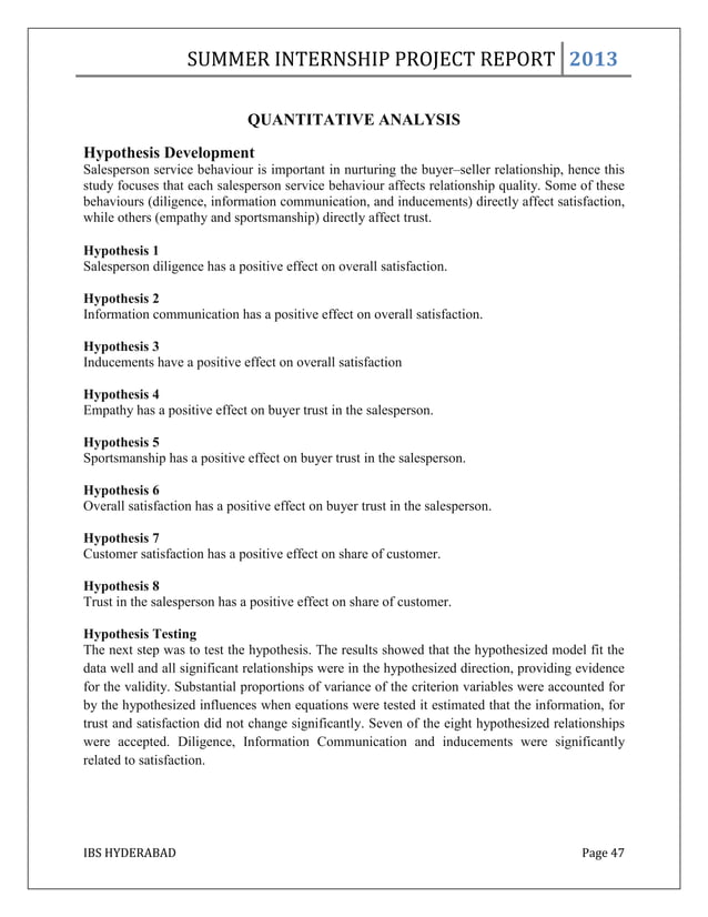 MBA Summer Internship Project Report | PDF | Marketing and Advertising ...