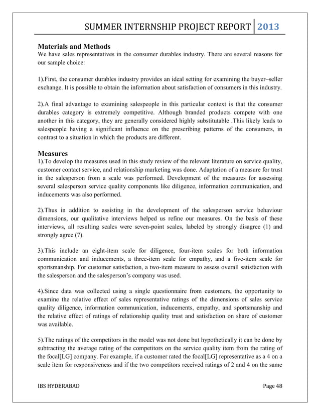 MBA Summer Internship Project Report | PDF | Marketing and Advertising ...