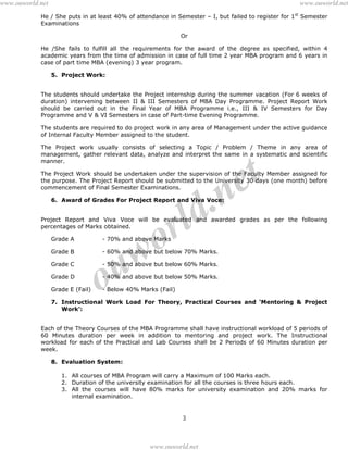 Osmania University Mba syllabus 2013 | PDF