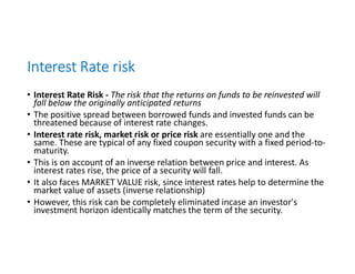 Risk of Financial Inter-Mediation. Major risks for FI’s include credit ...