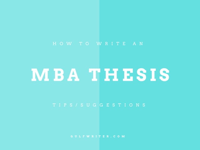 Mba thesis | PPT