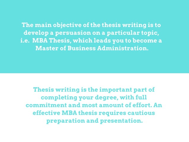 Mba thesis | PPT