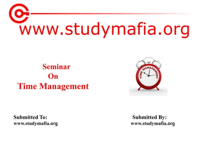 mba TIME MANAGEMENT ppt.pptx | Education