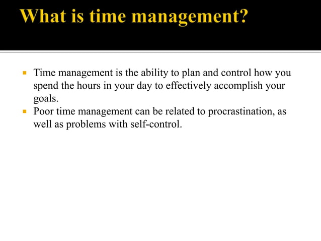 mba TIME MANAGEMENT ppt.pptx | Education