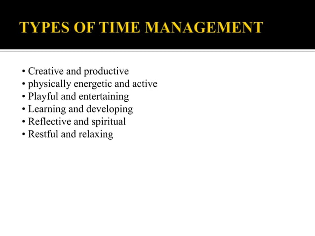 mba TIME MANAGEMENT ppt.pptx | Education