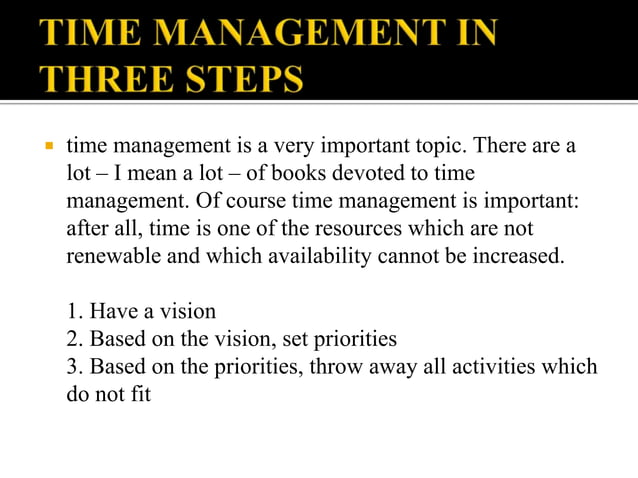 mba TIME MANAGEMENT ppt.pptx | Education