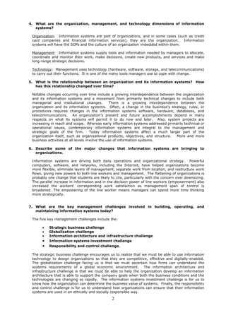 MBA Trim2-Mis Notes | DOC | IT and Internet Support | Internet