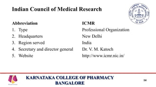 ICH & ICMR | PPTX | Pharmaceutical Industry | Industries