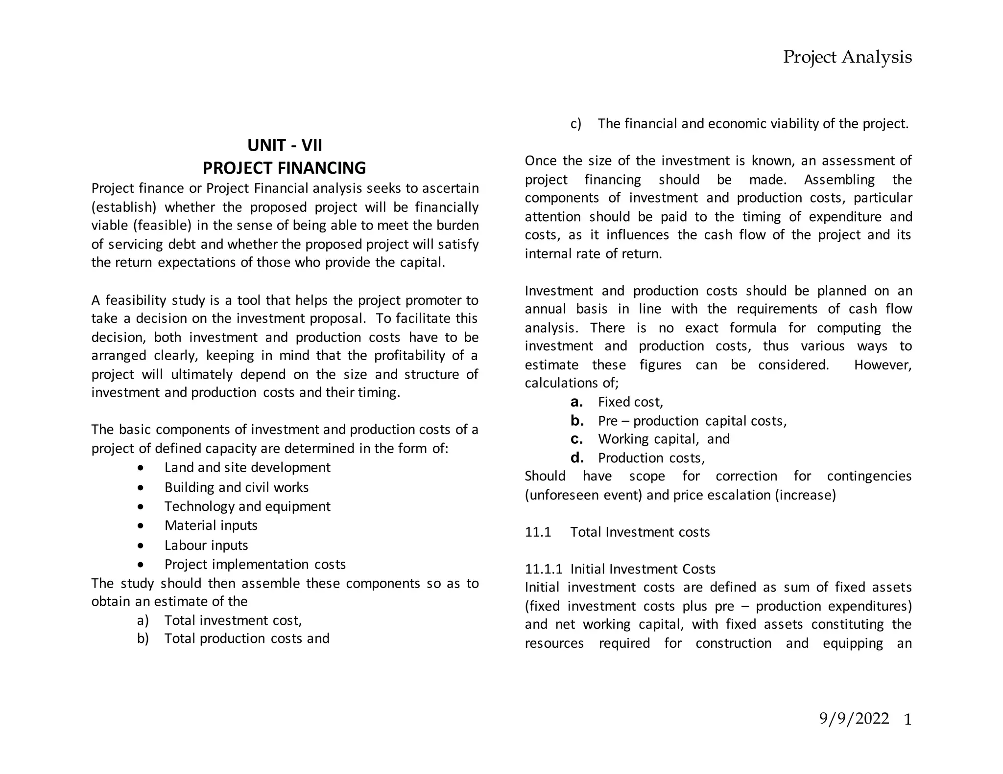 MBA UNIT 7 PROJECT FINANCE.doc