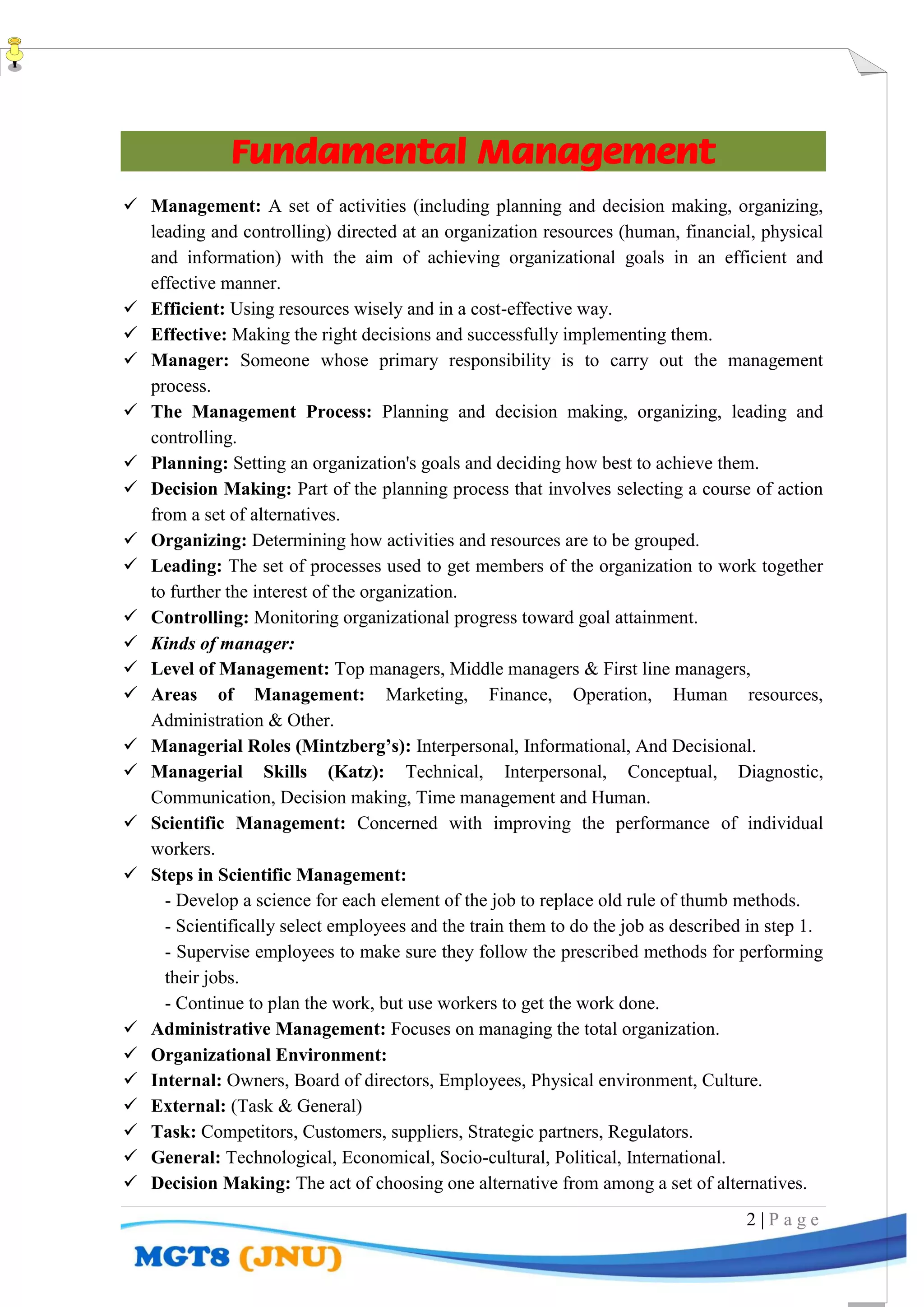 Viva Note for MBA Exam (Major in Human Resource Management (HRM)) | PDF ...