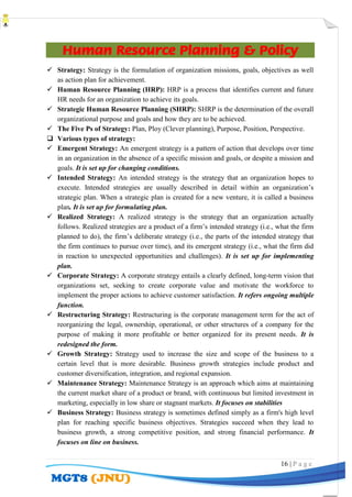 Viva Note for MBA Exam (Major in Human Resource Management (HRM)) | PDF