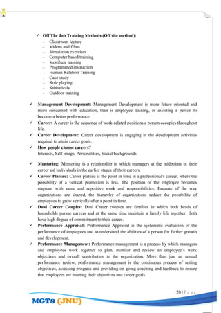 Viva Note for MBA Exam (Major in Human Resource Management (HRM)) | PDF