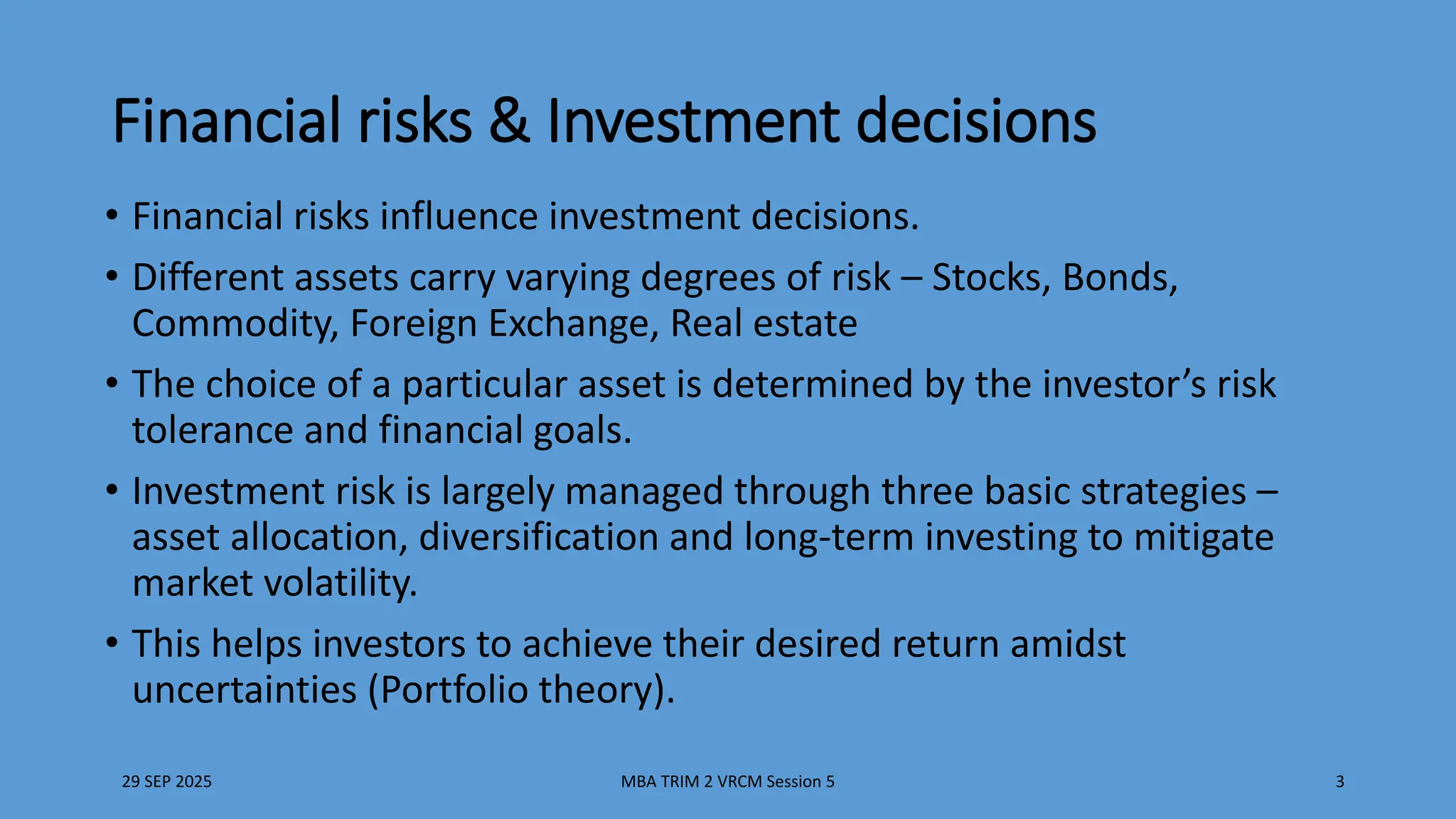 Capital Markets - Financial Risk Presentation - 1 | PDF