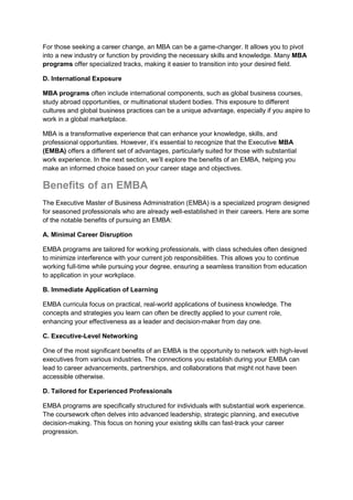 MBA vs EMBA | PDF