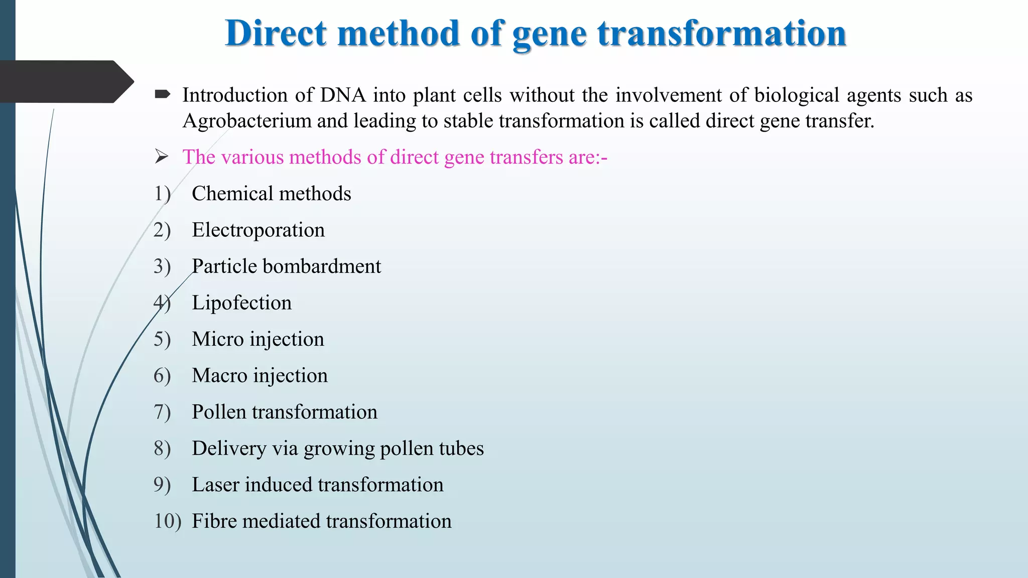 Gene Transormation techniques | PPTX