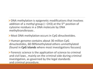 MBB611 dna methylation | PPTX
