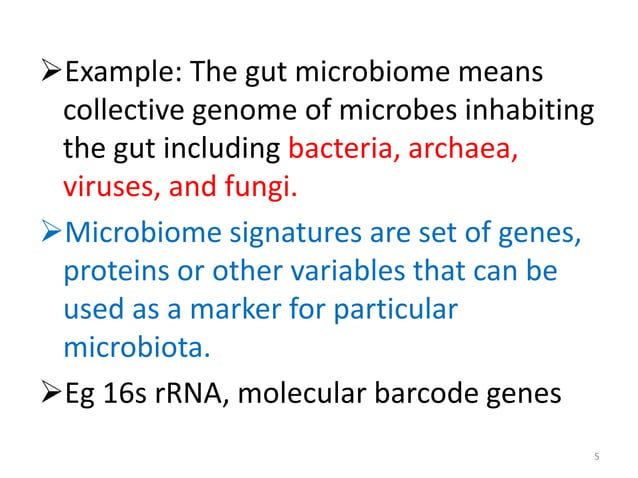MBB611 Microbiome signature and application | PPT